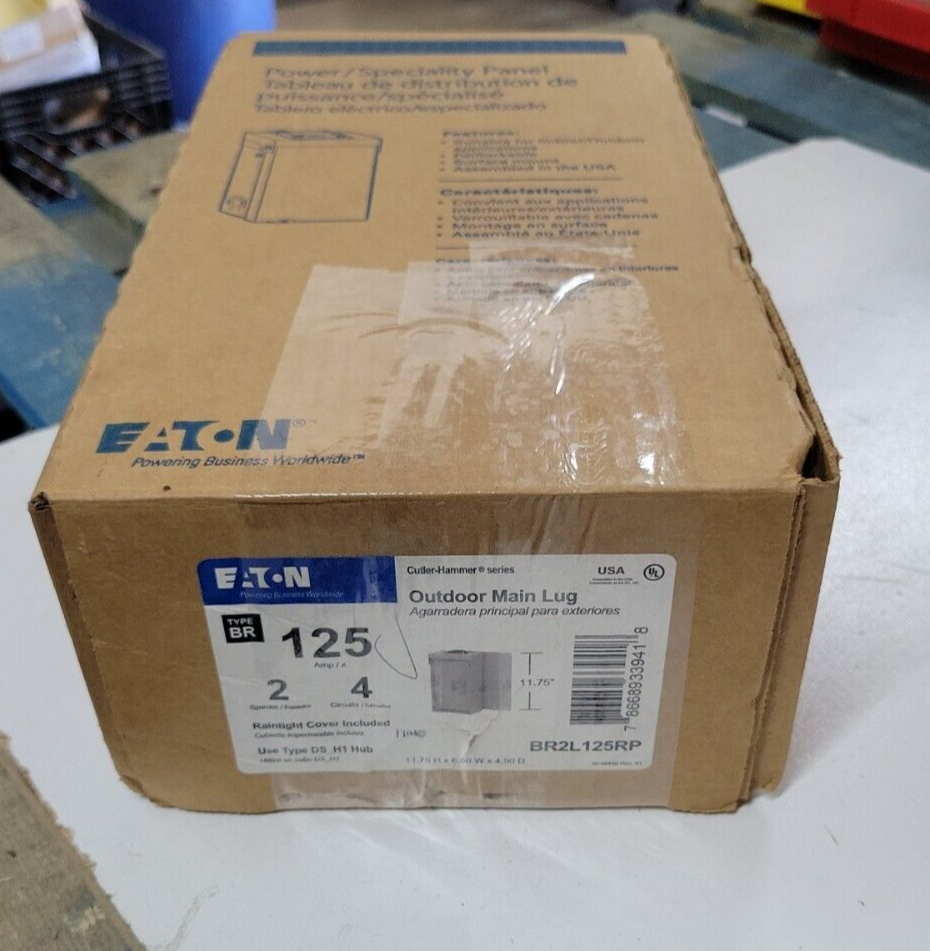 1- Eaton BR2L125RP OUTDOOR ML 125A 120/240V 4CIR Rain Tight - NEW OLD ...