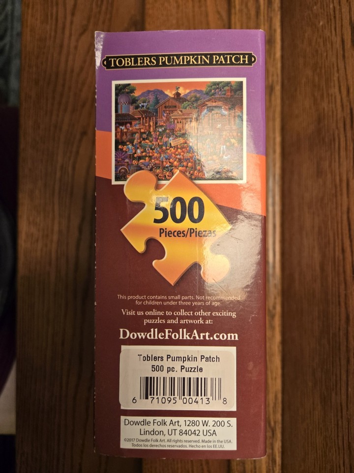 Eric Dowdle Folk Art Tobler's Pumpkin Patch 500 Puzzle Halloween 2017 ...