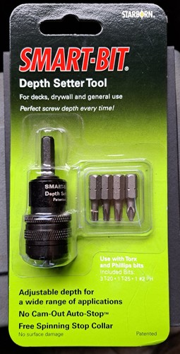 Starborn Smart-Bit Depth Setter Kit 6 pc. Decks, Drywall, and General ...