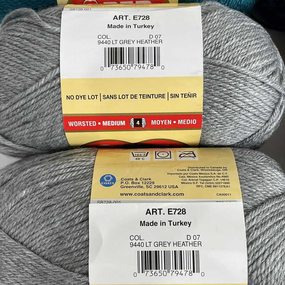 9 NEW RED HEART, CARON, BERNAT, YARN MULTIPLE COLORS SKEIN 73650771491 ...
