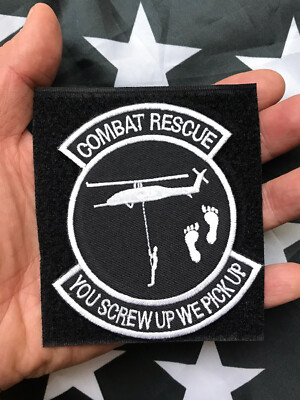 Helicopter Rappel COMBAT RESCUE SFG Tactical Military SWAT Embroider Hk ...