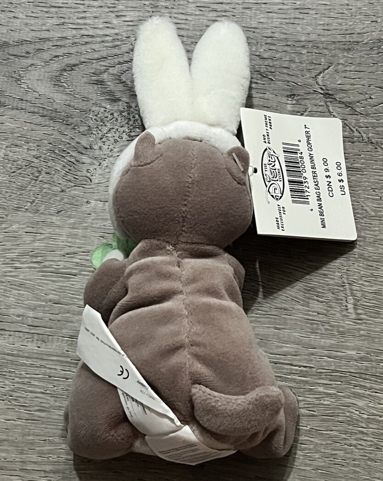 Disney Store Easter Bunny Gopher 7” Mini Bean Bag Plush Toy Winnie the ...