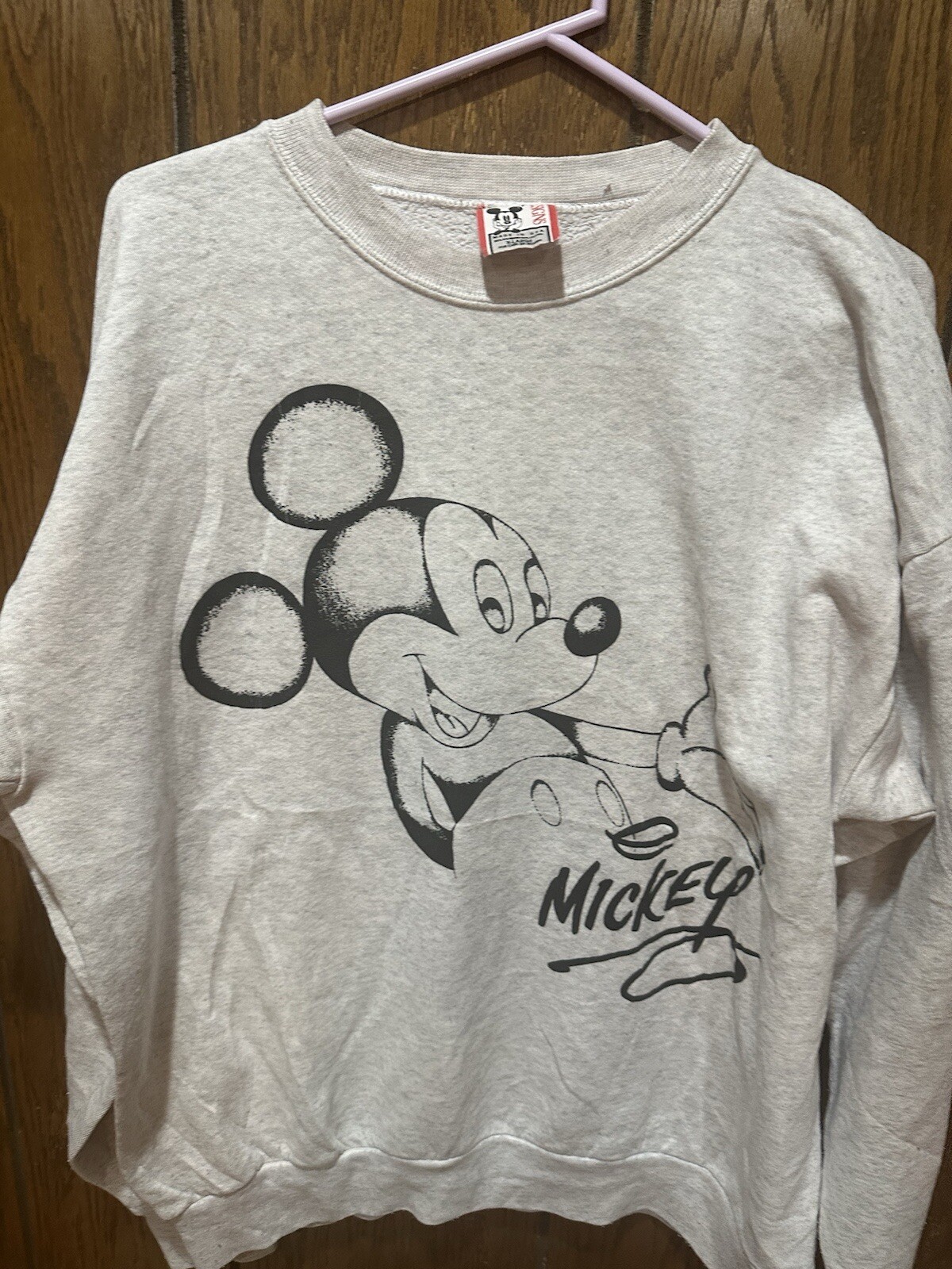 VTG DISNEY DESIGNS MICKEY MOUSE SKETCH DESIGN CREWNEC… - Gem
