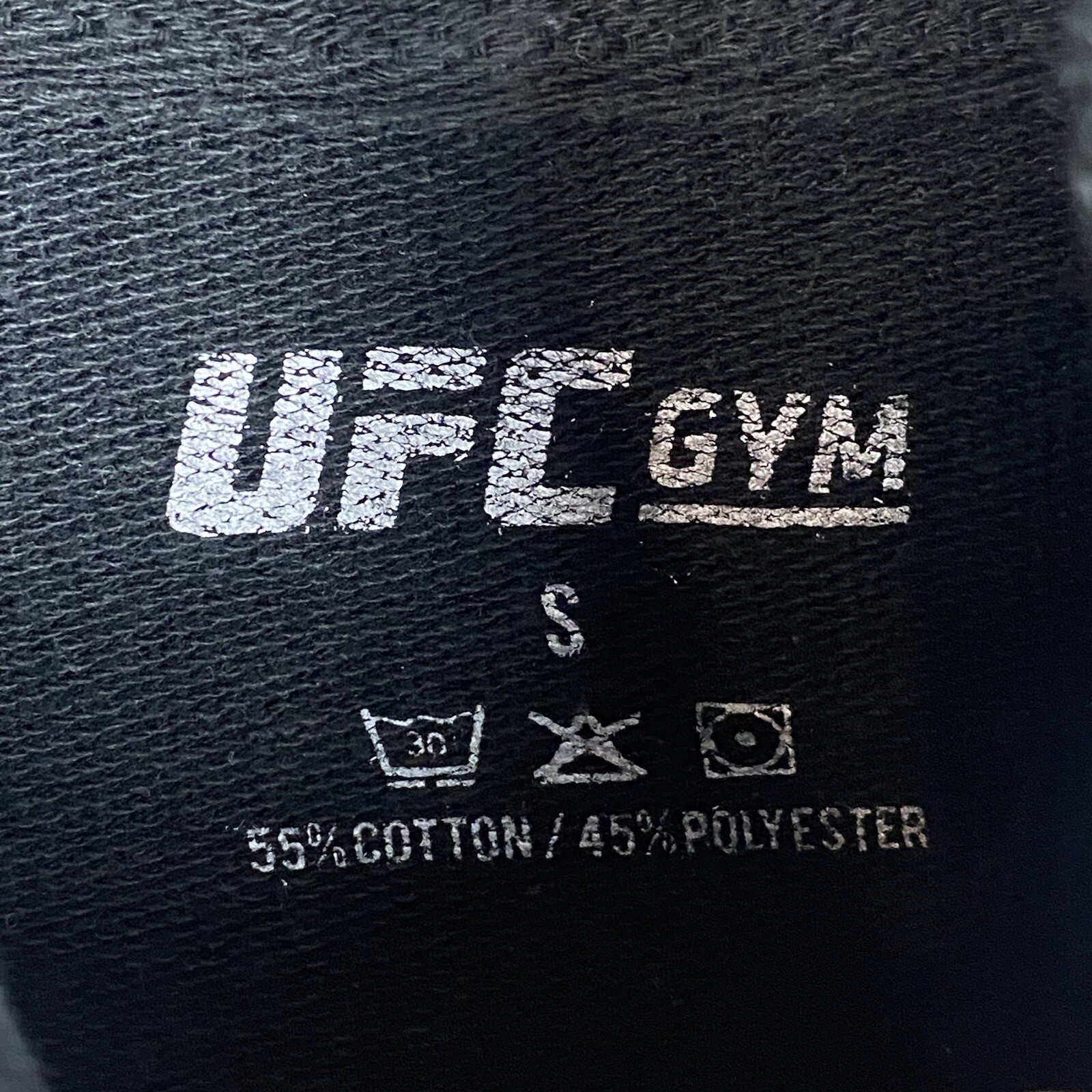Official UFC Workout Hoodie Gym Logo Print Black Size… - Gem