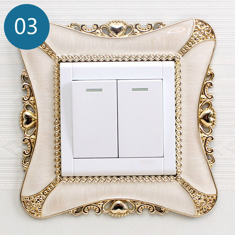 3D Resin Light Switch Surround Sticker Cover Socket Plate Panels Wall ...