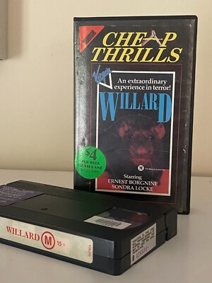 Vintage Thriller Horror Cheap Thrills Willard VHS Video Rated M 15 ...