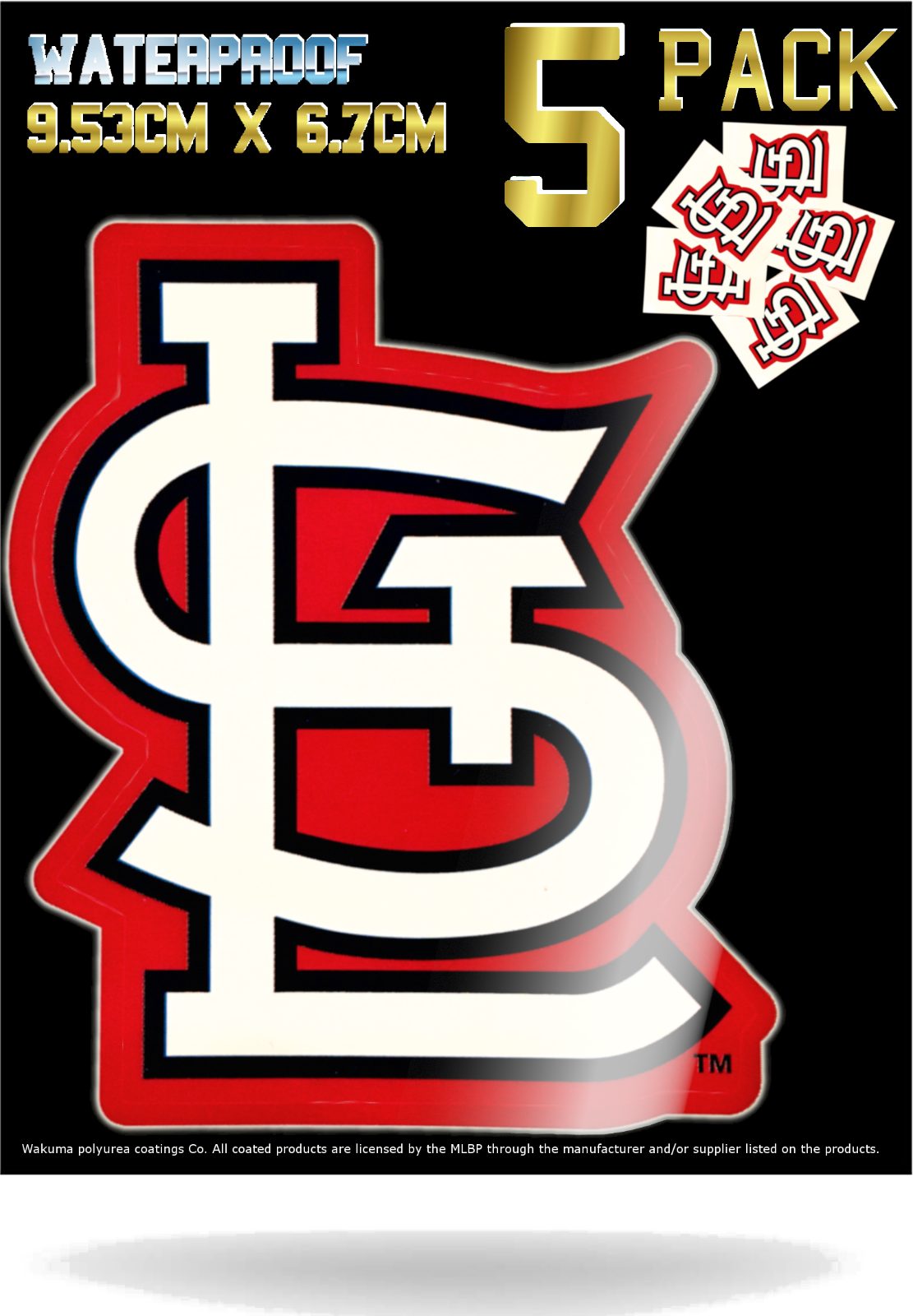 5 St Saint Louis Cardinals Vinyl Decal Sticker 3" x 4" Car Window ...