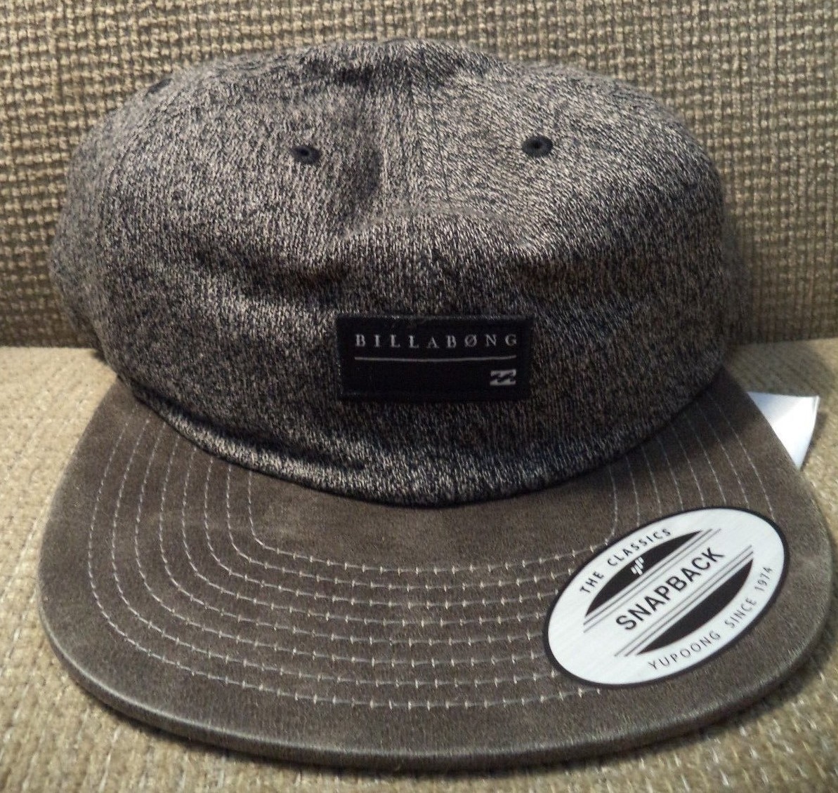 Billabong Men's Exquisite Tweed Adjustable Snapback Hat maht8exq black *new* | eBay