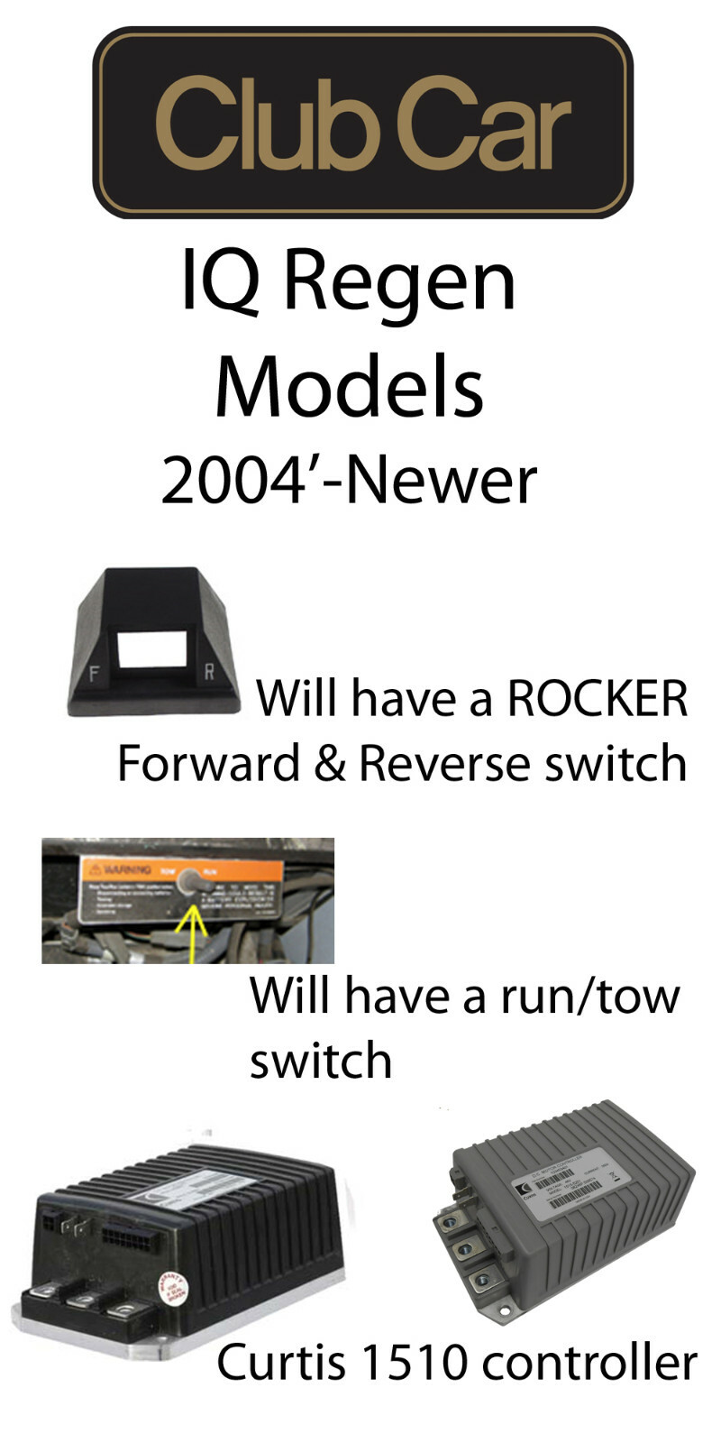 Club Car IQ/EXCEL Golf Cart 300, 400, 500 amp Alltrax XCT Speed ...