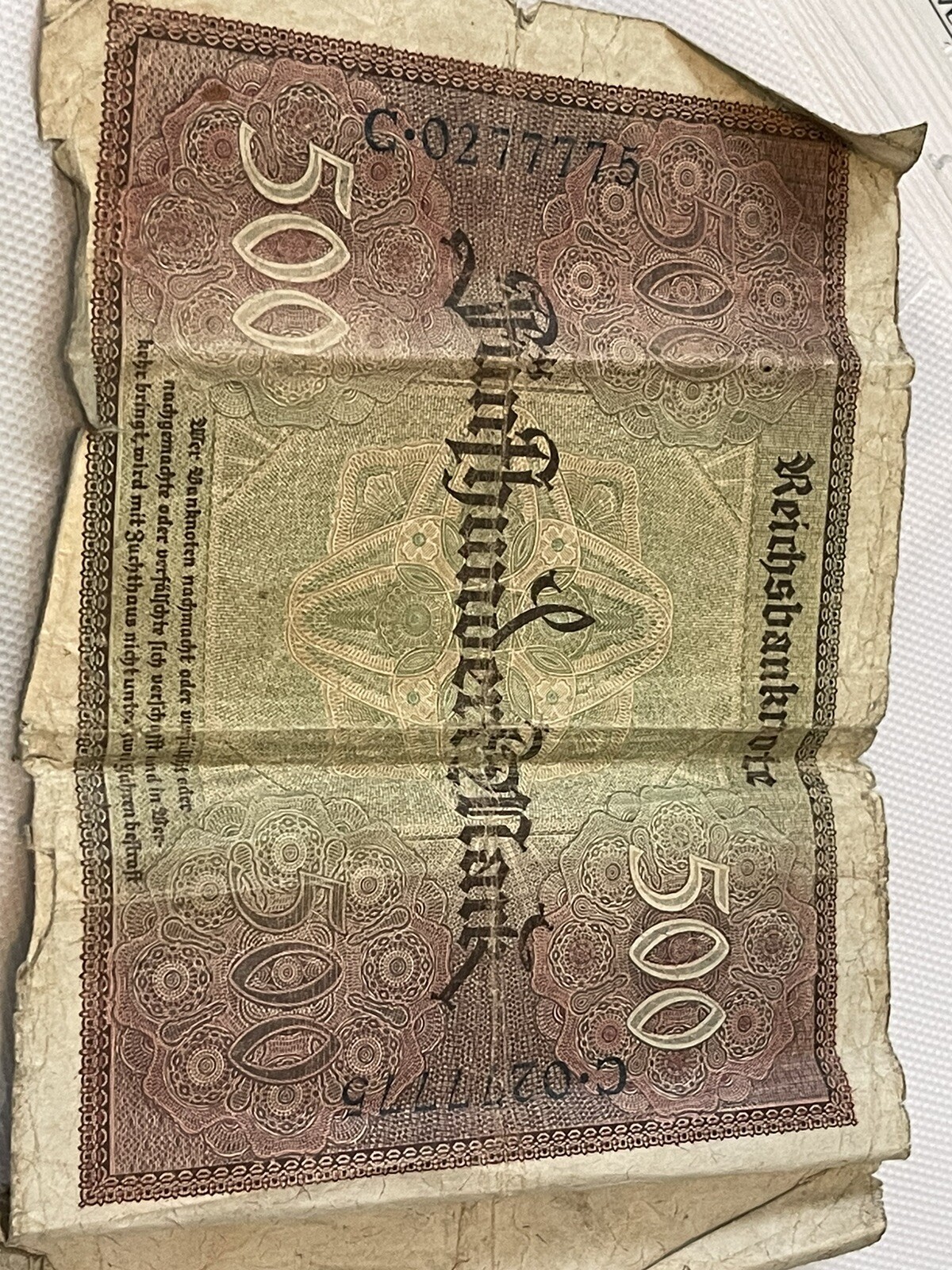 GERMANY Banknotes X3 Vintage 1922 Weimar Republic Currency German Paper ...