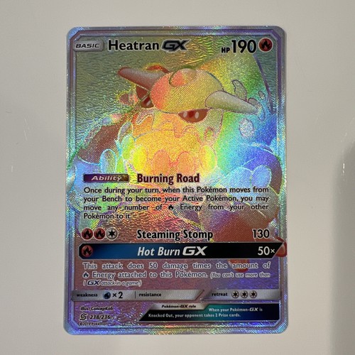 Heatran GX 238/236 SECRET RARE FULL ART Pokemon SM Unified Minds NM ...