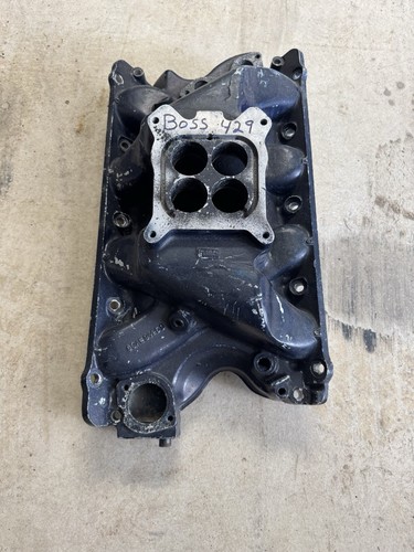 1969 1970 Boss 429 Mustang 4-V Single plane aluminum Factory intake ...