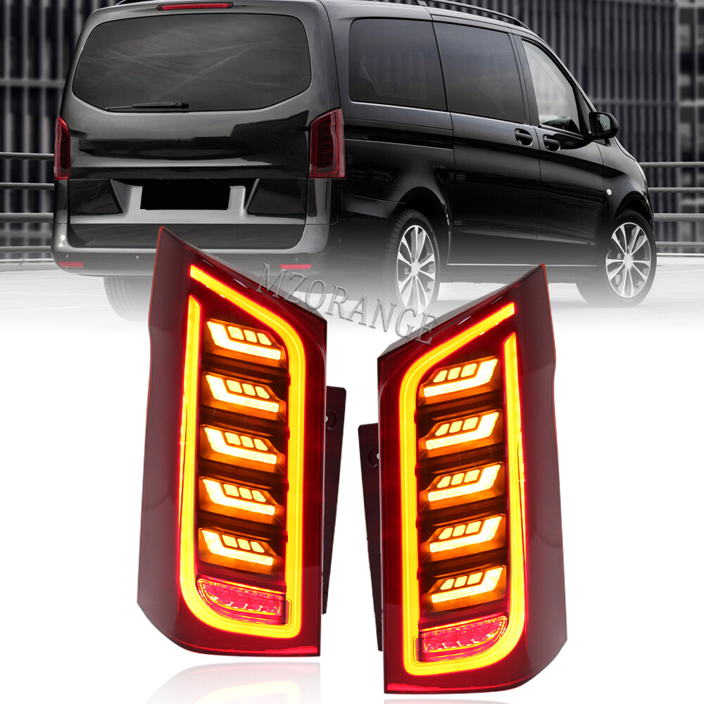2x LED Dynamic Rear Tail Light Brake Lamps For Mercedes Benz Vito W447 ...