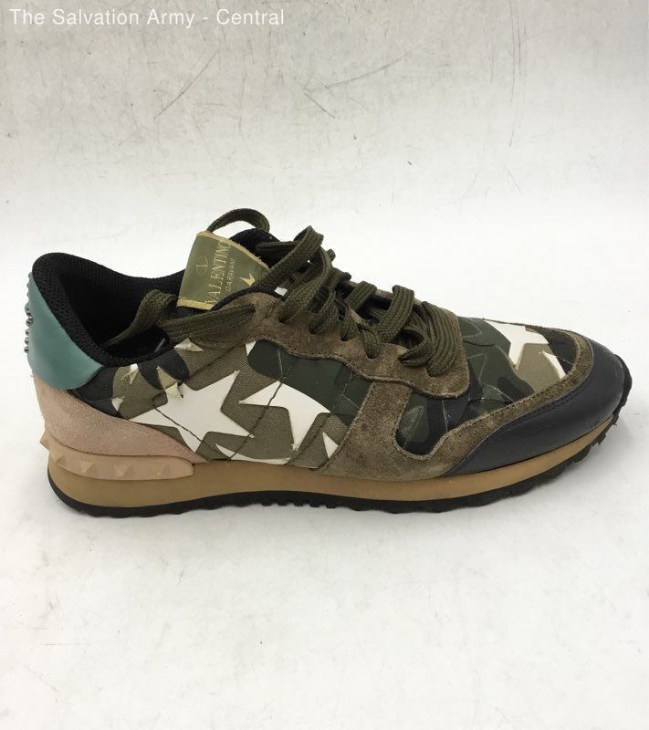 Valentino Garavani Mens Rockrunner Multicolor Camouflage Sneakers No ...