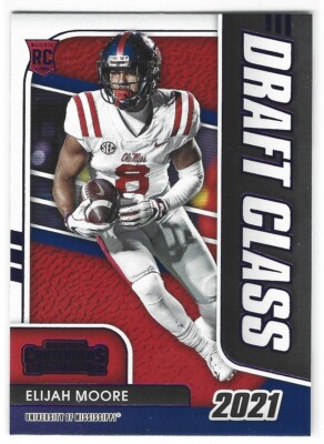 ELIJAH MOORE 2021 CONTENDERS DRAFT CLASS PURPLE ROOKIE JETS OLE MISS ...