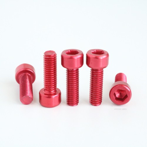 M5 x 15mm Bolts Aluminium Red Anodised 20mm Red Bolts Red Screws M5 Cap ...