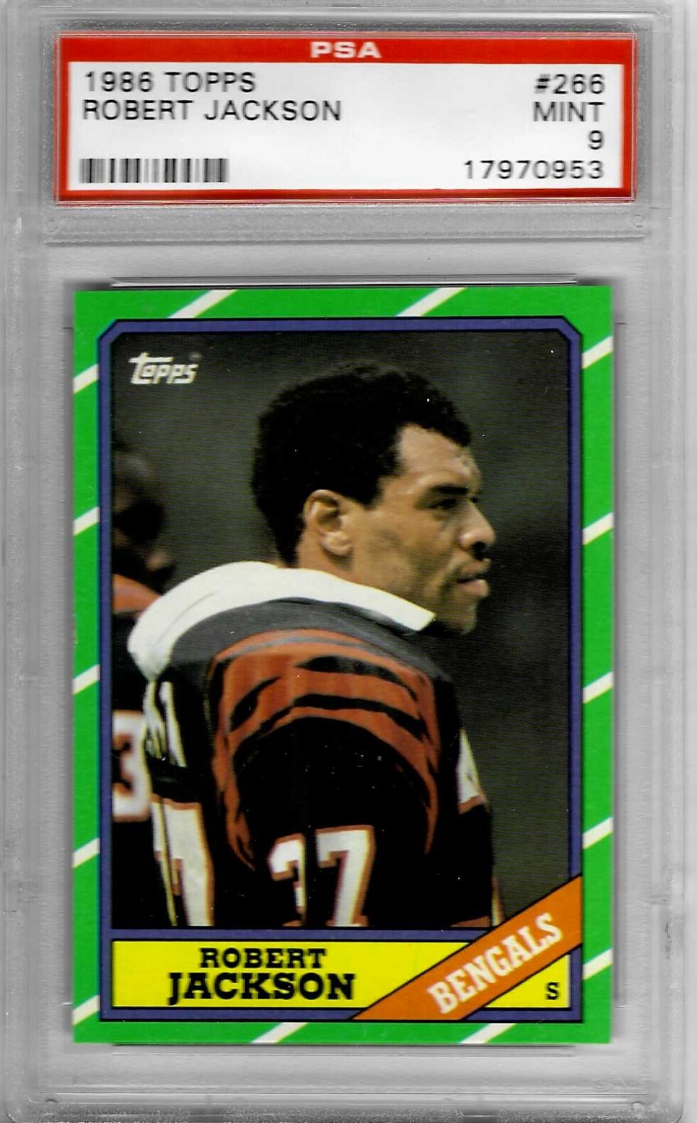 1986 Topps #266 - Robert JACKSON - PSA 9+++ Bengals | eBay