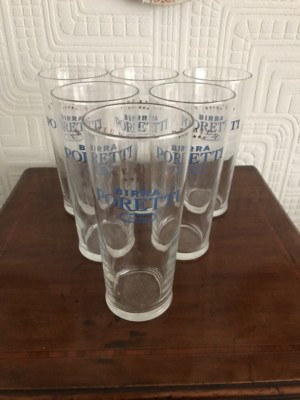 Set Of 6 Birra Poretti Premium Pint Glasses | eBay UK