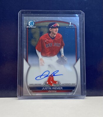 Justin Riemer - RED SOX- 2023 Bowman Chrome 1st Auto!! 🔥 | eBay