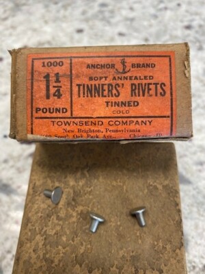 Tinners Rivets- 3/32" X 5/16" zinc coated steel 1-1/4 lb. Anchor or ...