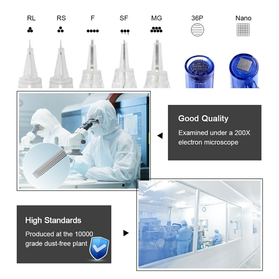 20PCS Biomaser Cartridges Needles 3RS 5RS 7RS Shading Needles for Scars ...