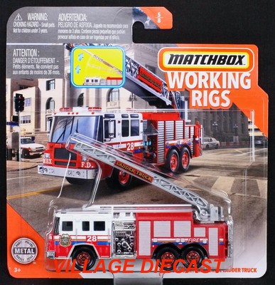Matchbox Working Rigs Fire Engine Pierce Quantum Aerial Ladder Truck ...
