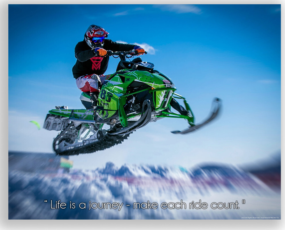 Snowmobile Snow Lodge Motivational Quotes Poster Game 11X14 Inches ...