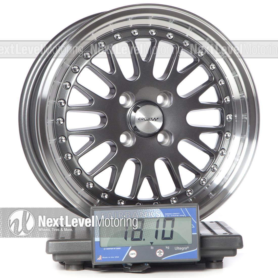 Circuit CP21 15x7 4-100 +25 Gun Metal Wheels Fits Acura Integra DC2 JDM ...