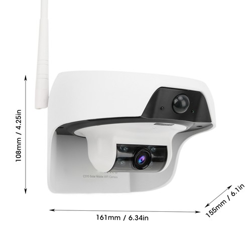 1080P Wireless IP Camera Solar Powered PIR Motion Detection 2 Way Audio ...