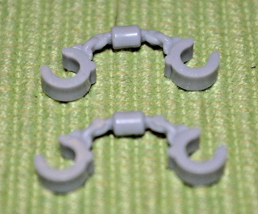 2 ~ Light Gray Handcuff Bricks ~ Minifigure Accessories ~ New Lego ...