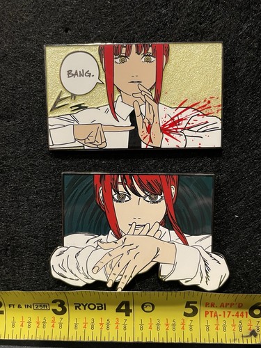 Anime Chainsaw Man Makima Panel Enamel Pin Control Bang Devil Lot Gold ...