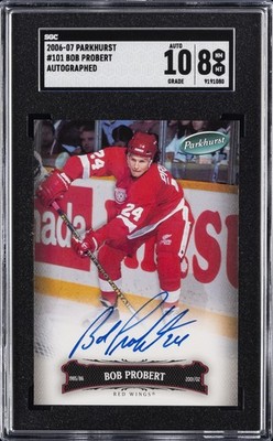 2006-07 PARKHURST AUTOGRAPHED #101 BOB PROBERT SGC 8 | eBay