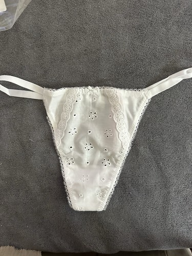 victoria secret String Eyelet Thong Small White | eBay