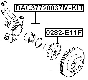Front Wheel Bearing Repair Kit 37X72X37 Febest DAC37720037M-KIT Oem ...