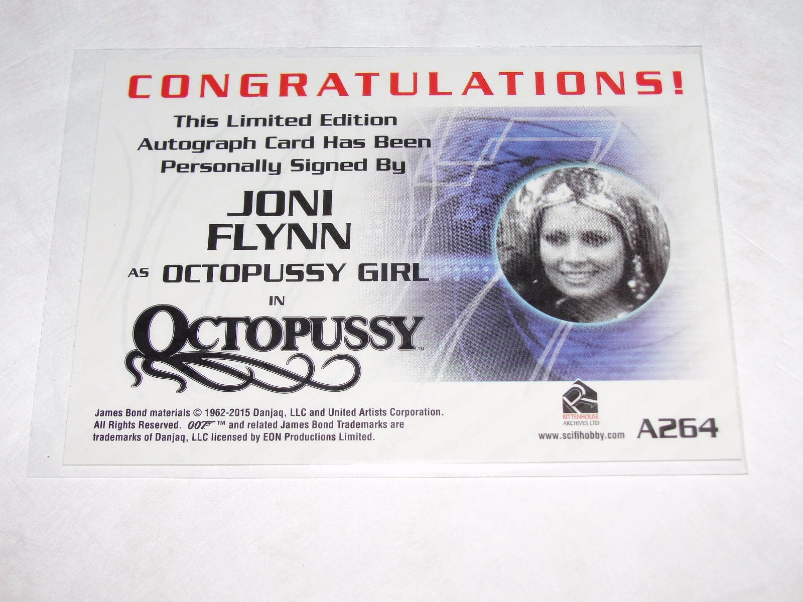 2015 James Bond Archives JONI FLYNN Autograph OCTOPUSSY Monty Python ...