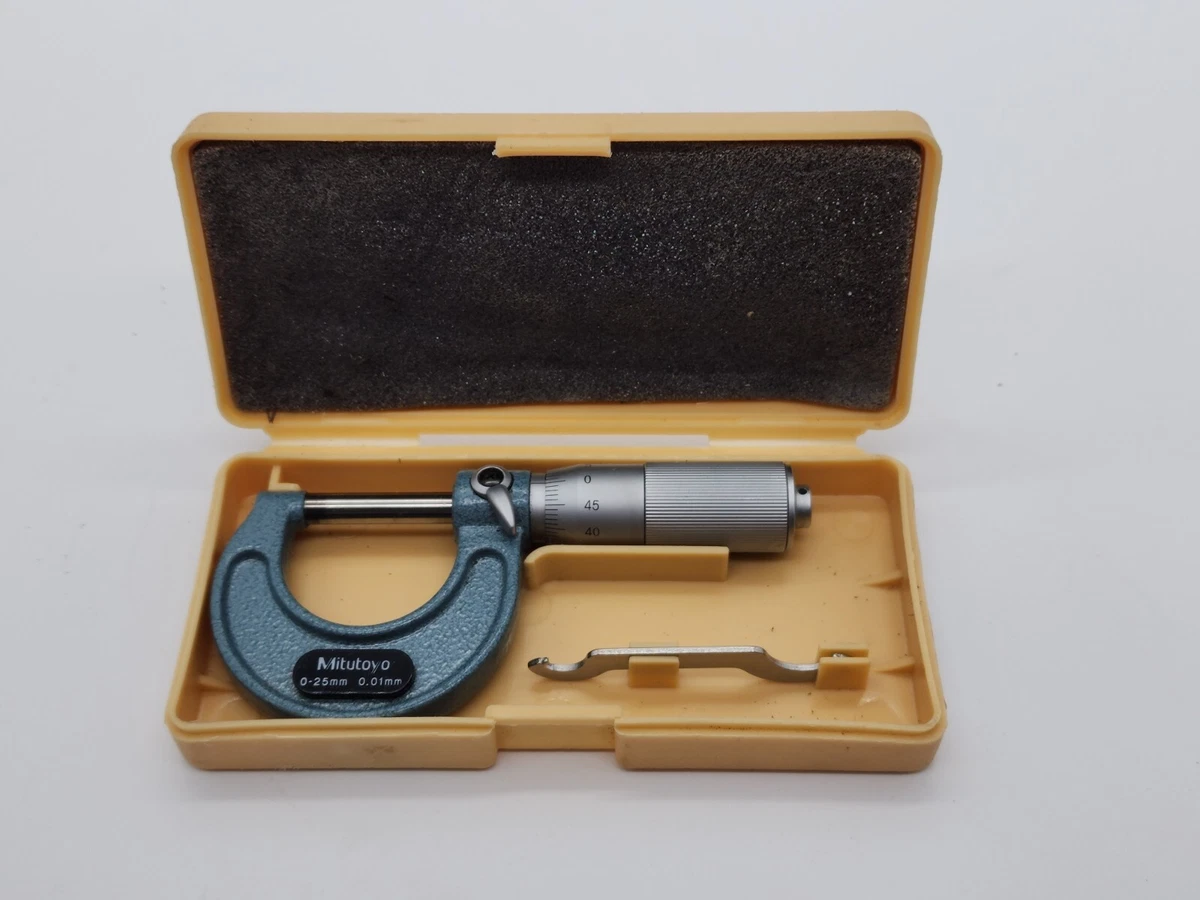 Mitutoyo 103-137 Iron Gauge Screw Micrometer 0-25mm, 45% OFF