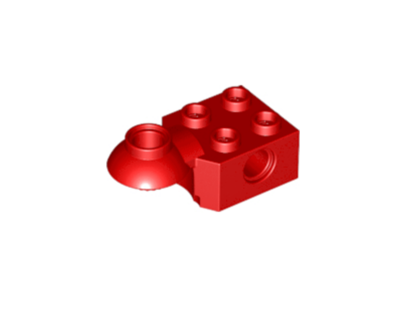 Lego Technic Brick Modified 2x2 w/ Pin Hole, Rotation Joint Ball Half ...