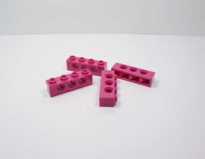 LEGO Lot of 4 Magenta Pink 1x4 Technic Bricks w/ Holes G5 | eBay