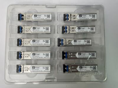 LOT OF 10 1.25G SINGLE MODE SFP LC MODULE 1000BASE-LX/LH FIBER B3-8(9 ...