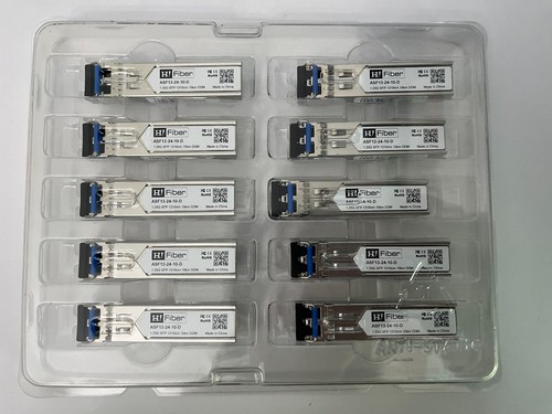 LOT OF 10 1.25G SINGLE MODE SFP LC MODULE 1000BASE-LX/LH FIBER B3-8(9 ...