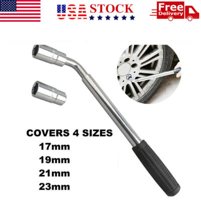 Telescoping Lug Wrench Standard Sockets Breaker Bar Wheel Tire Rim Lock ...