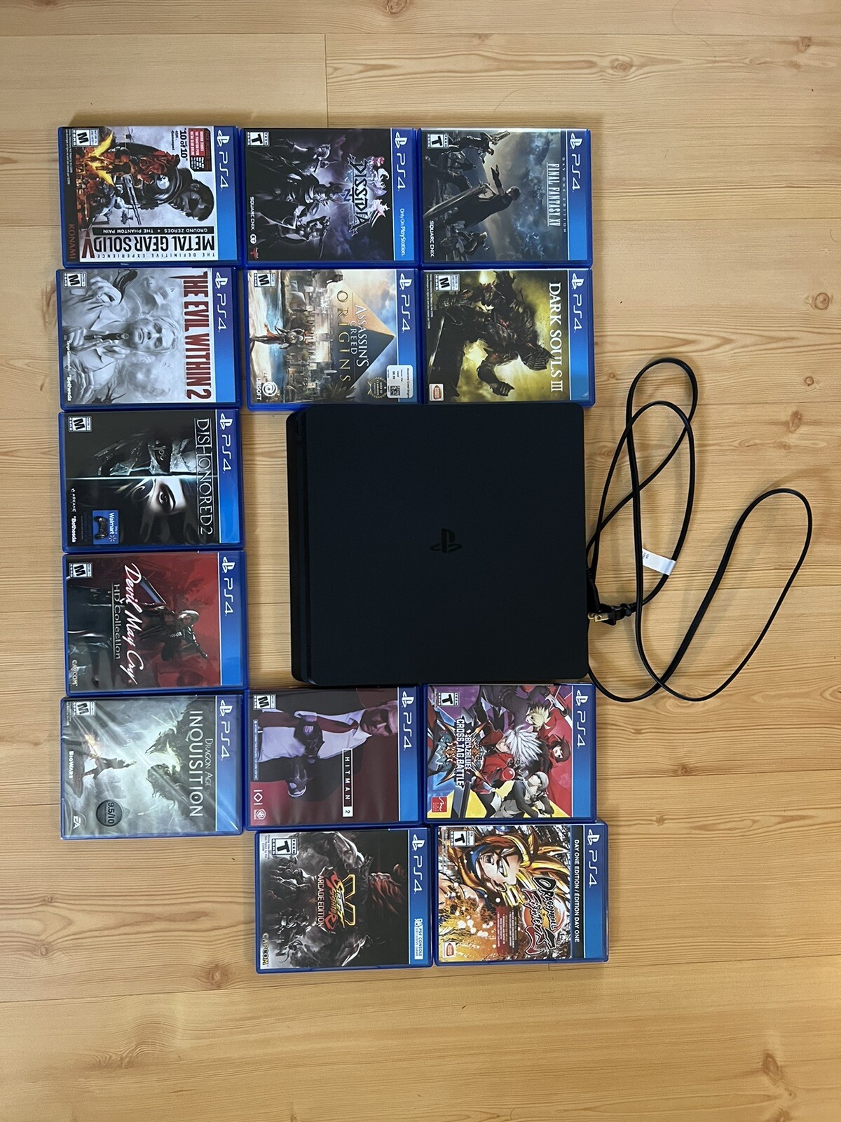 USED PlayStation 4 Slim Edition 500GB Black + 13 GAMES + [NO CONTROLLER ...
