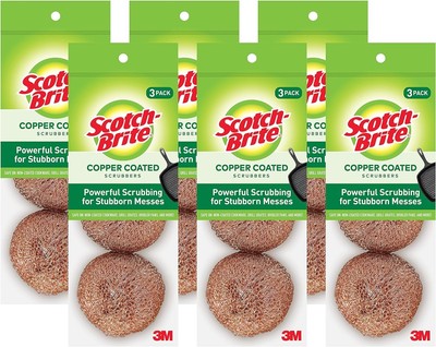 Scotch-Brite Copper Coated Scrubbing Pads, 3-Count (Pack of 8) | eBay