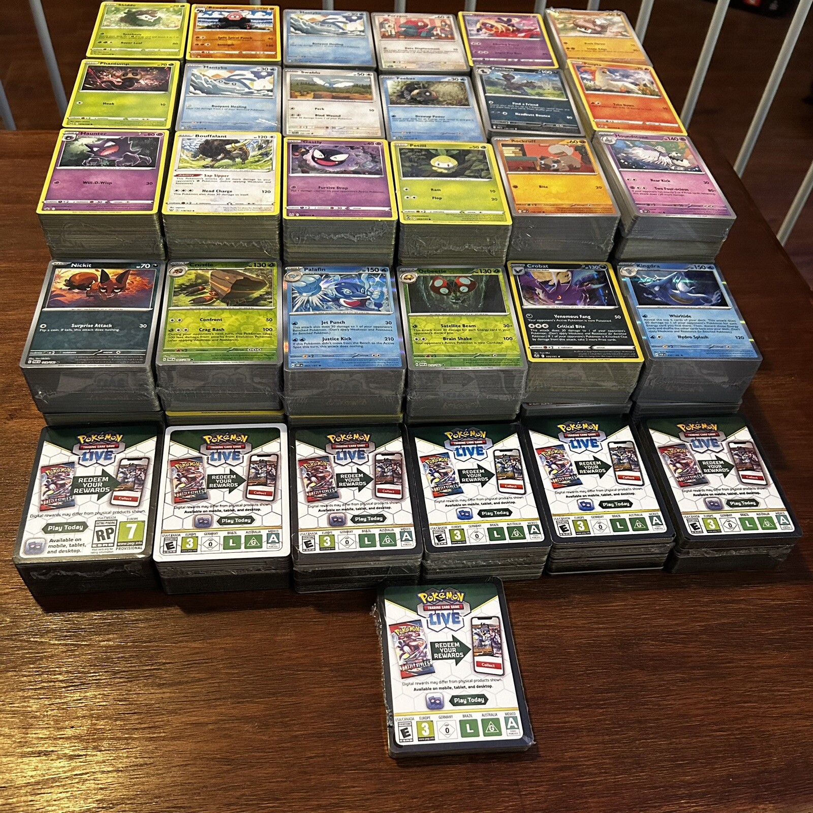 6000+ Pokemon Card Bulk Lot Common/Uncommon/Rares/Codes/Reverse Holo ...