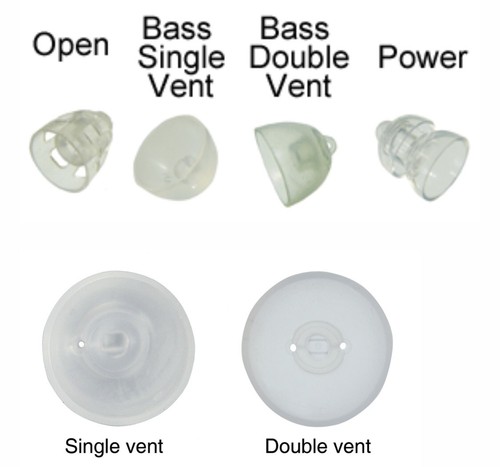 10 Pack of Oticon miniFit 8mm Bass Double Vent Domes For Hearing Aids ...