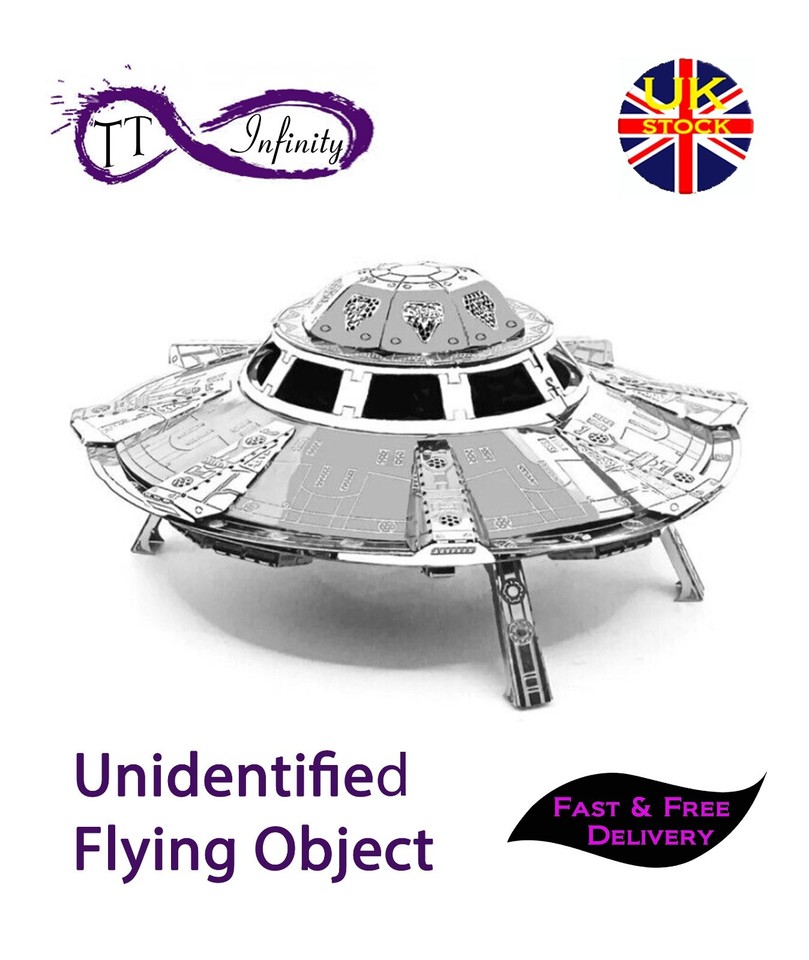 UFO Metal Model Unidentified Flying Object 3D Sheet Metal Model DIY Kit ...