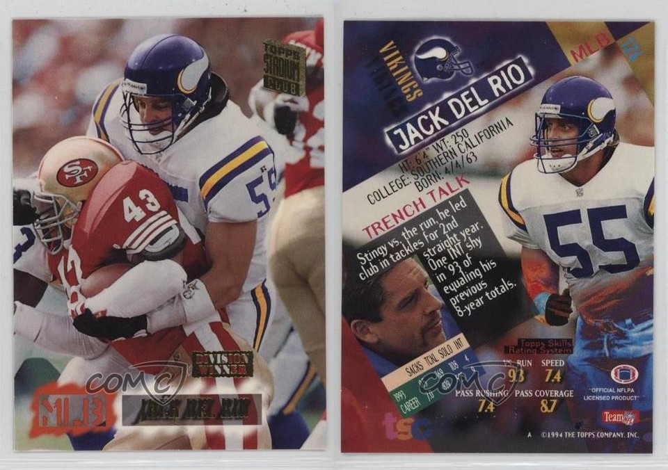 1994 Topps Stadium Club Redemption Super Teams Division Winner Jack Del ...