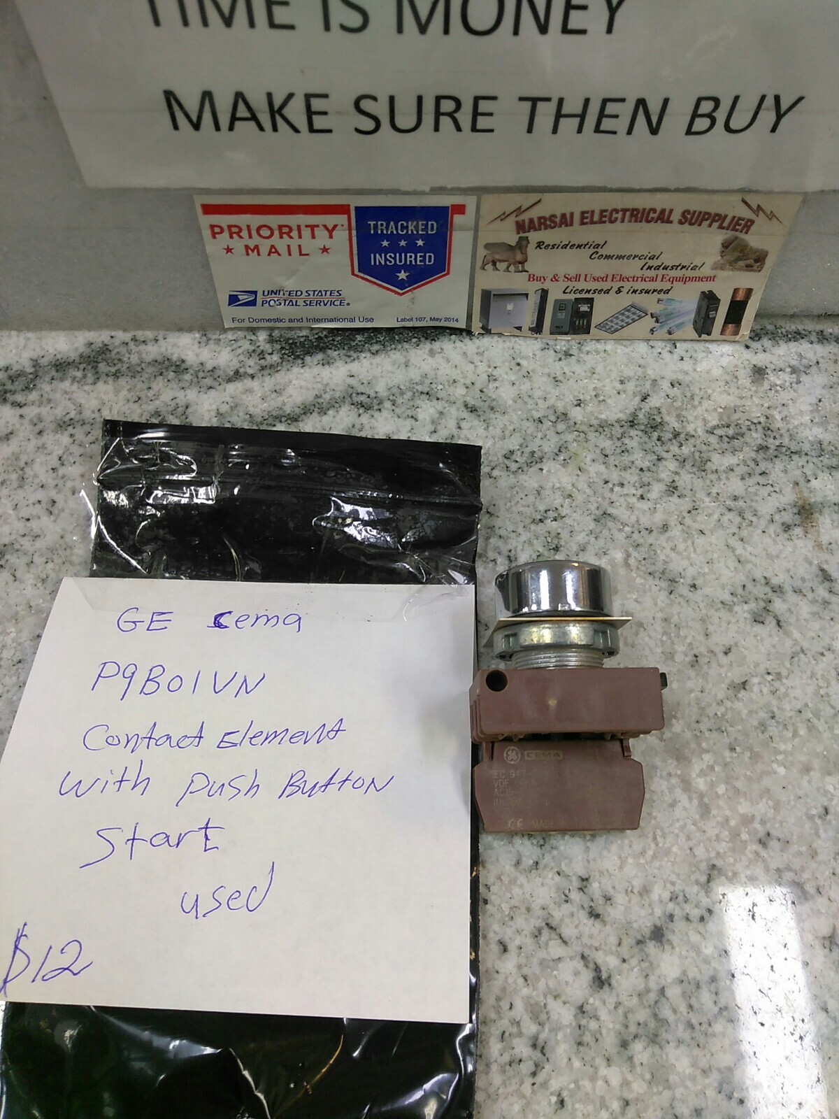 GE CEMA P9B01VN CONTACT ELEMENT W/Black START Push Button (DF1 | eBay