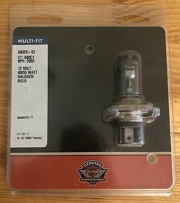 Genuine Harley-Davidson 12 Volt 60/55 Watt Halogen Bulb 68329-03 for ...
