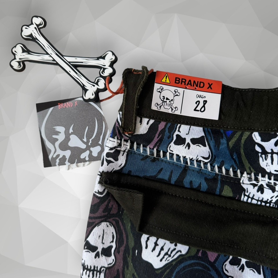 NEW - BRAND X ULTIMATE REAPER CARGO PANTS Size 28 - Skeletor He-Man ...